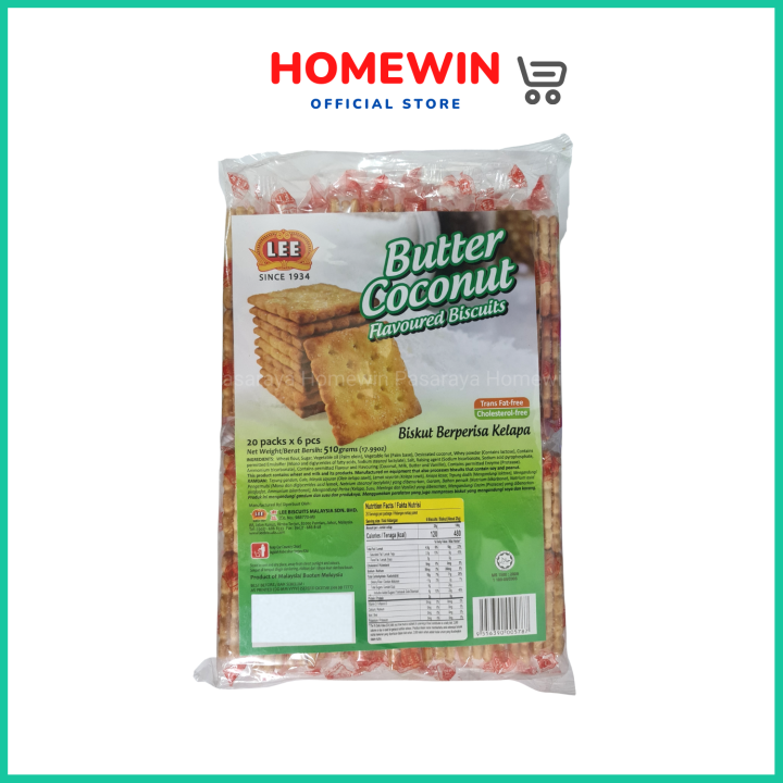 Lee Biscuits Butter Coconut (25.5g x 20 Packs) | Lazada