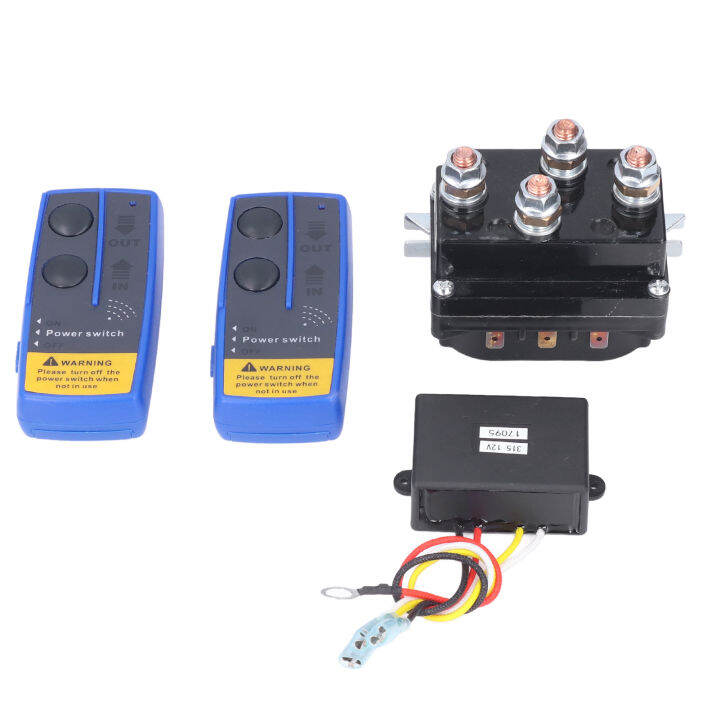 500A 12V Winch Solenoid Relay Contactor Remote Control Kit for 8000lb‑12000lb Winch Truck Jeep ...