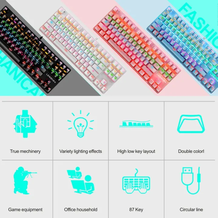 keyboard Mechanical Keyboard K880 K550 F2088 Wired Gaming Keyboard USB RPB 104Key Apply to PC ...