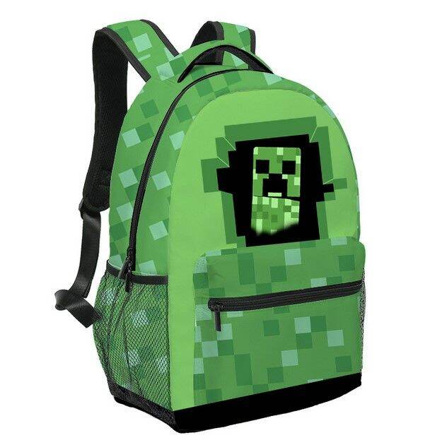 Minecraft Kids Backpack pixel bags for Boys Girls Pixel Characters for ...