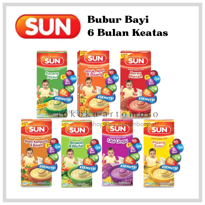 SUN Bubur Bayi Kemasan Box 120 gr - Untuk 6 Bulan Keatas - MPASI - Rasa ...