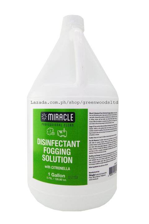 Miracle Professional Clean Disinfectant Fogging Solution 3.75L 1 gallon ...