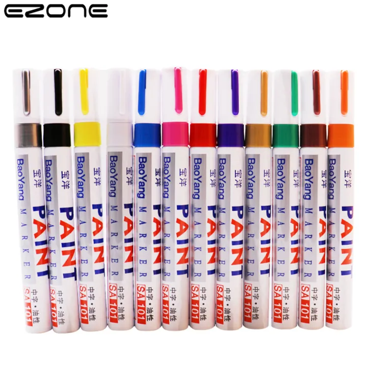 2022 new EZONE 12pcscolors High Fluorescent Pen Liquid Paint Marker Pen ...