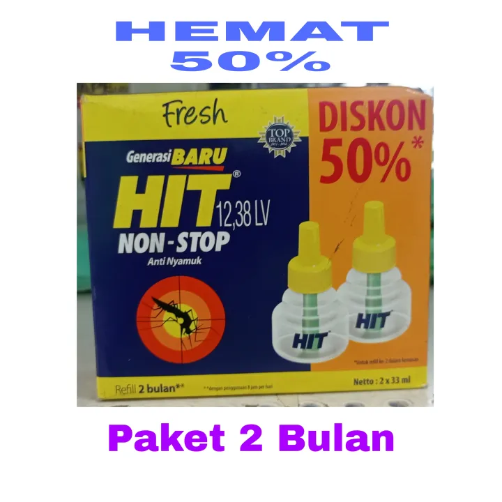 Hit Refill Fresh Obat Nyamuk Elektrik Liquid isi 2 x 33 ml | Lazada ...