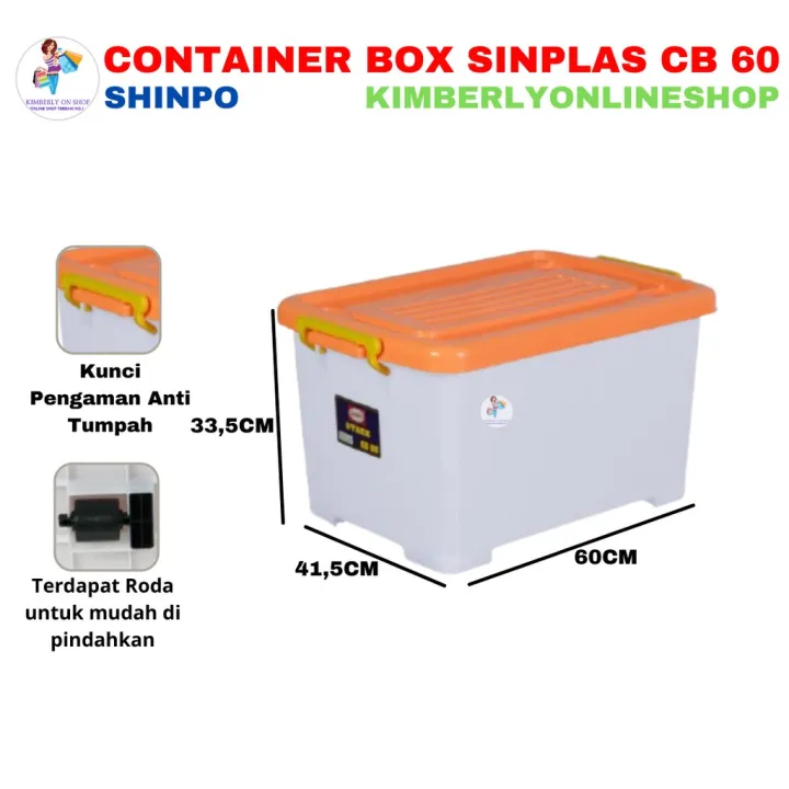 Box plastik utk menyimpan serbaguna (conner box) Shinpo Stack CB 60 ...