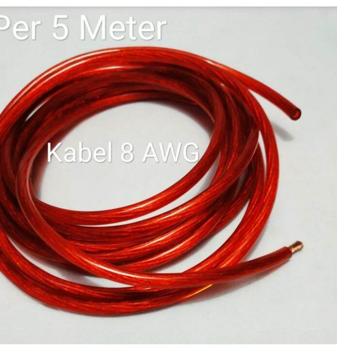 Kabel 8 AWG 5 METER (Kabel Strum - Kabel Arus - Kabel Accu) | Lazada ...