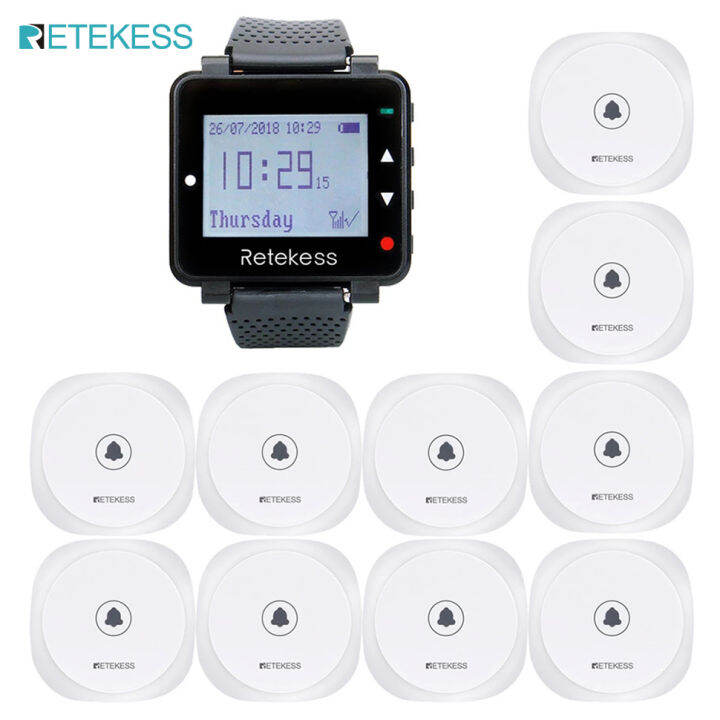 Retekess T128 Restaurant Pager Wireless Waiter Calling System Watch ...