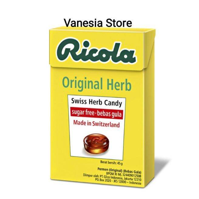 RICOLA ORIGINAL HERB CANDY 45gr | Lazada Indonesia