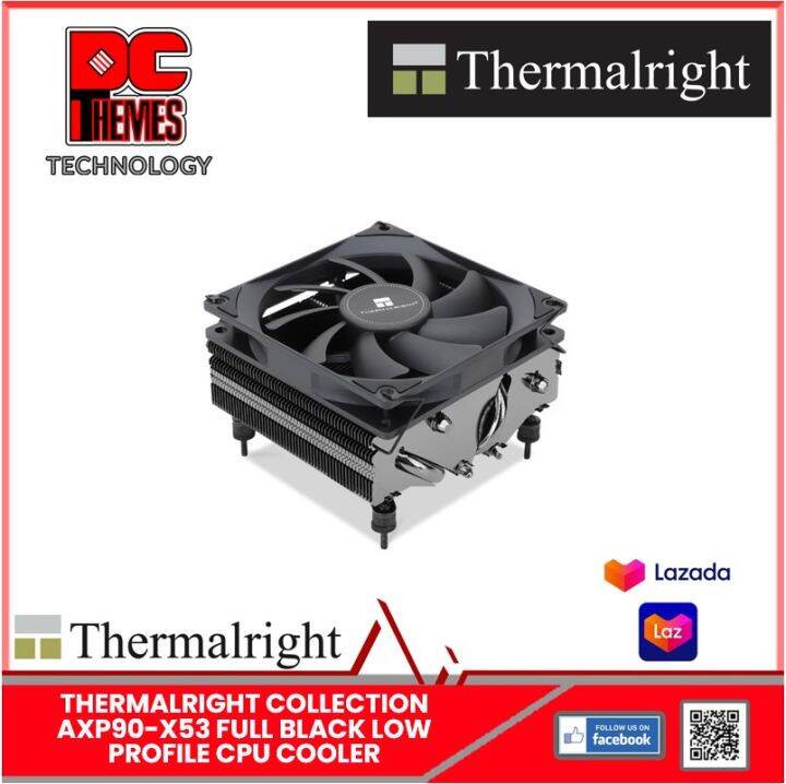 THERMALRIGHT COLLECTION AXP90-X53 FULL BLACK LOW PROFILE CPU COOLER ...