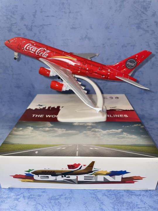 Coca Cola Airlines Airbus A380 Aircraft Model 20cm Metal Die-cast ...