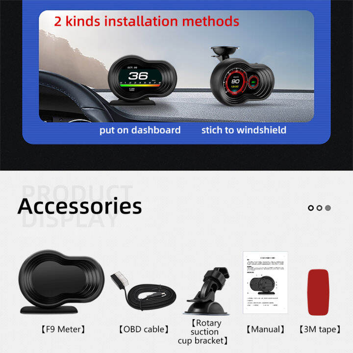 F9 OBDHUD Head Up Display Auto Display OBD2 Smart Car HUD Gauge Digital ... F9 OBDHUD Head Up Display Auto Display OBD2 Smart Car HUD Gauge Digital ...