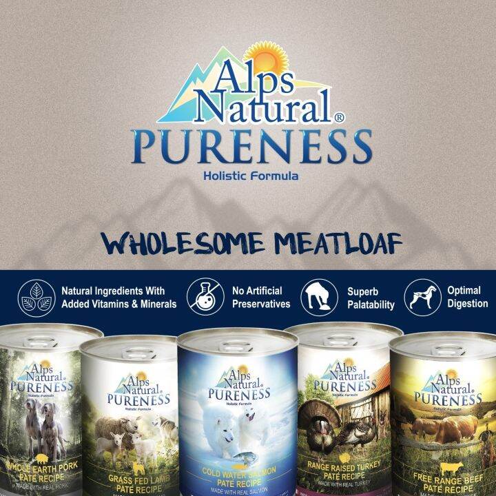 Alps Natural Pureness Dog Canned Wet Food ( 400g ) | Lazada