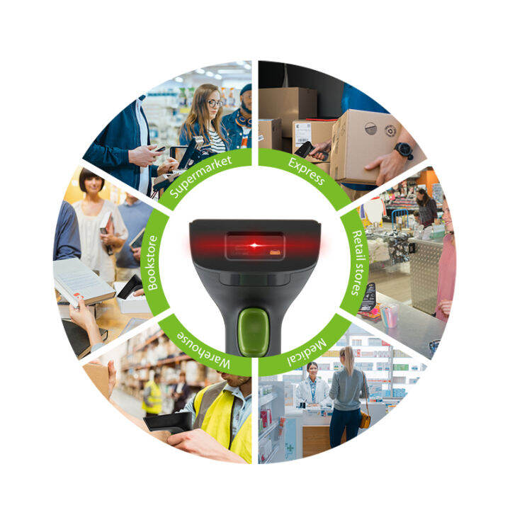 ZKTeco Barcode Scanner Handheld USB Wired Scanning 1D Scanner 2D ...