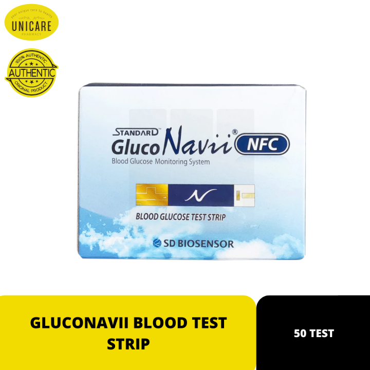GLUCONAVII BLOOD TEST STRIP (50 TEST) | Lazada