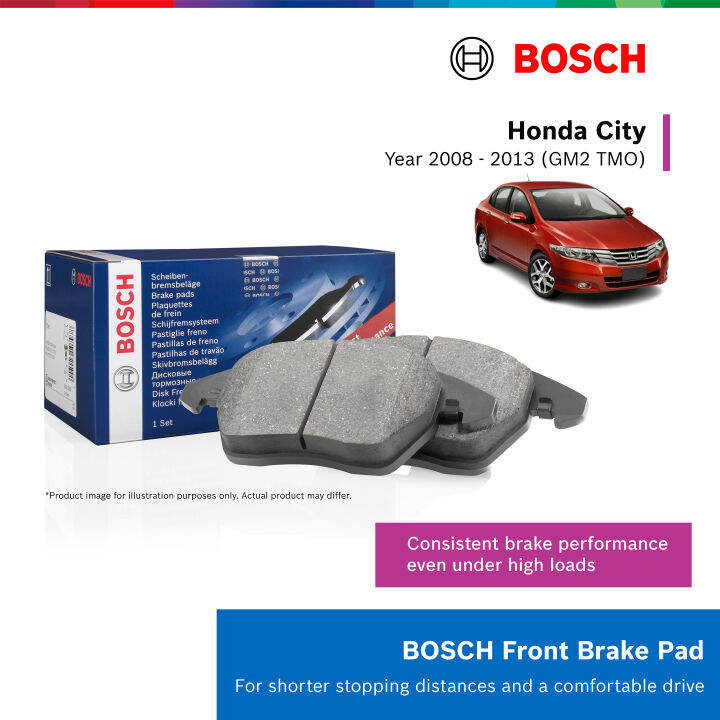 Bosch Genuine Front Brake Pads for Honda City GM2 TMO 2nd Gen (2008 - 2013) - 0986AB2544 | Lazada