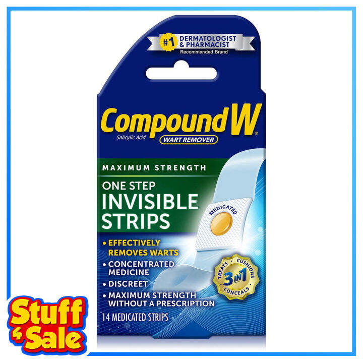 Compound W One Step Invisible Strips Wart Removal 14 Count | Lazada PH