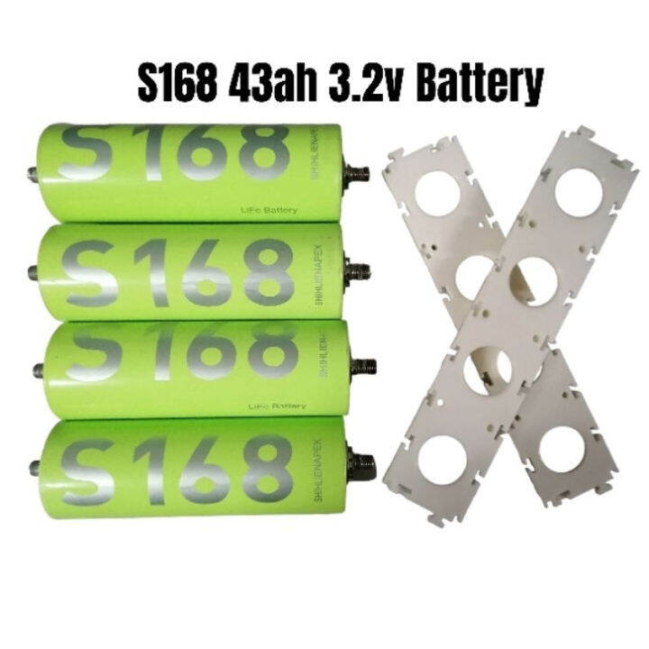 4PCS Lifepo4 S168 43ah 3.2v Lithium Ion Phosphate Rechargeable Battery ...