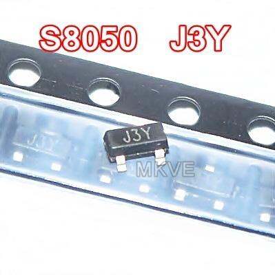 (100ตัว) S8050 , J3Y , Transistor NPN SOT-23 40V 0.5A SOT-23 SMD ...