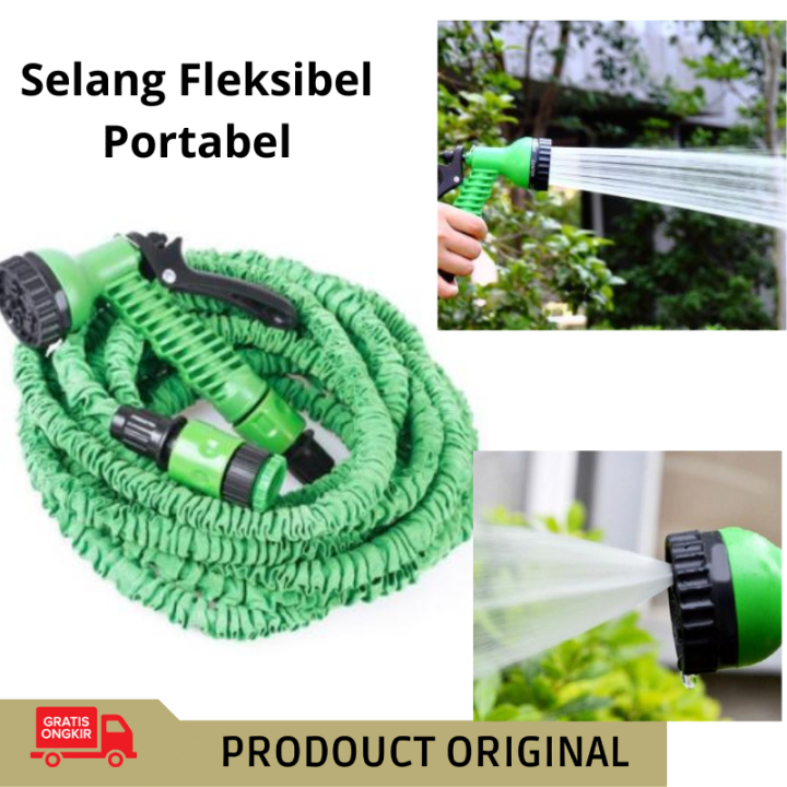 Selang Fleksibel Portable 5-15 Meter Slang Air Ajaib Siram Tanaman ...