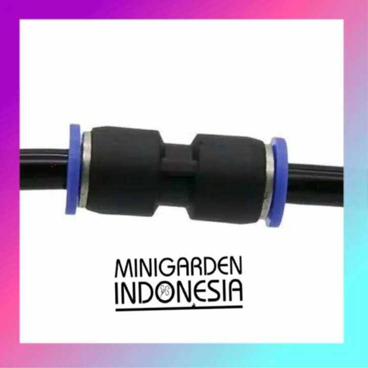 FITTING SLIP LOCK JOINER 6MM straight konektor lurus pneumatic PU siram ...