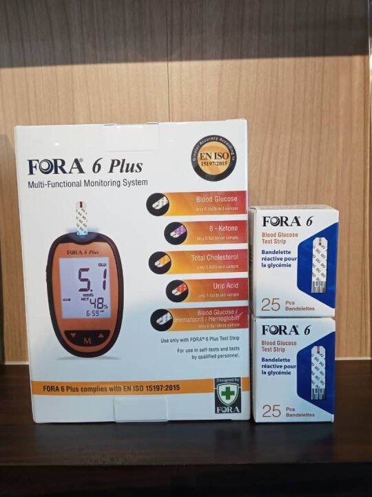 BLOOD GLUCOSE FORA 6 PLUS (WORLD'S FIRST MULTI-PARAMETER METER)(WITH 2 ...