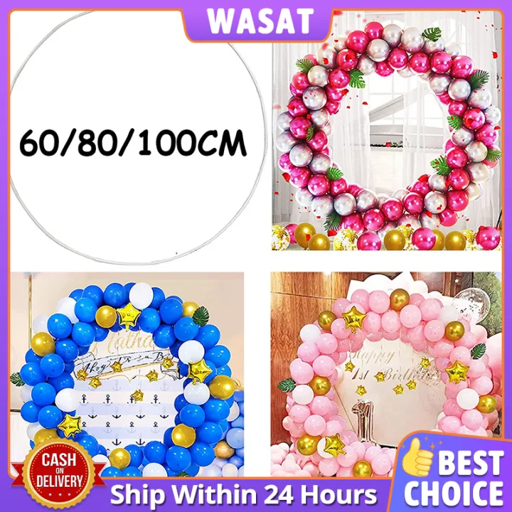 60/80/100CM Round Balloon Circle Arch Kit Stand with Frame Base ...