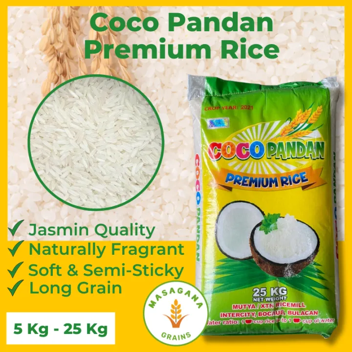 COCO PANDAN PREMIUM RICE JASMIN QUALITY 25 KILOS MALAMBOT, WHOLE GRAIN ...