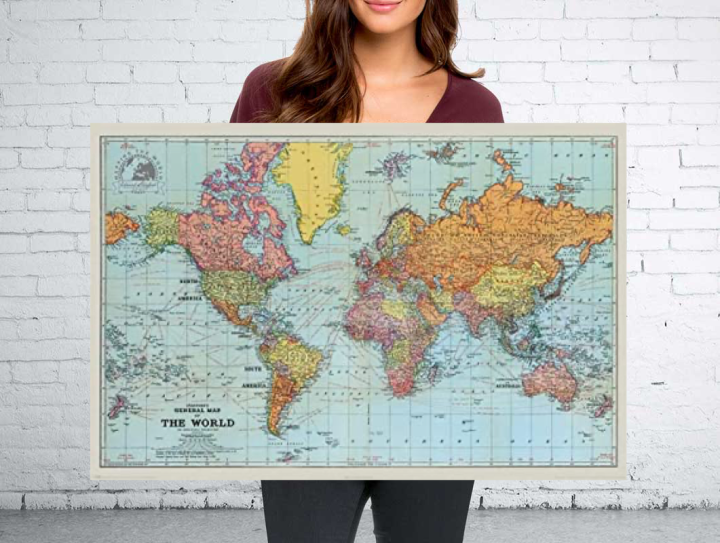 STANFORDS GENERAL MAP OF THE WORLD (COLOUR) MAXI POSTER | Lazada