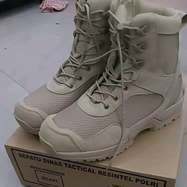 SEPATU GURUN PDL TACTICAL RESINTEL POLRI KREM | Lazada Indonesia