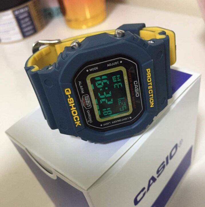 นาฬิกา CASIO ยักษ์เล็ก ทูโทนสีกลมเหลือง ใส่ได้ทุกวัย ตั้งเวลาให้พร้อม ...
