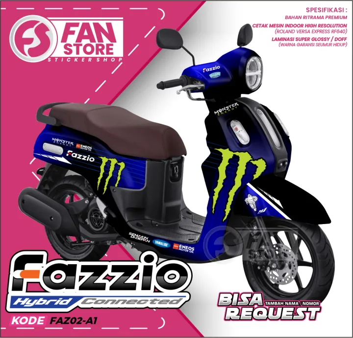 Decal Yamaha Fazzio Fullbody Sticker Decal Fazzio - Decal Full Body Fazzio 2022 - Kode FAZ02 ...