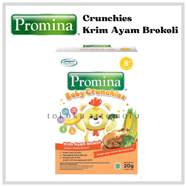 Promina Baby Crunchies Krim Ayam Brokoli - Kemasan Box 20 gram - Snack ...