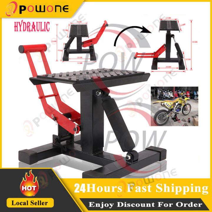 COD POW Universal Hydraulic Racing Motorcycle Repair Lift Stand Stool ...