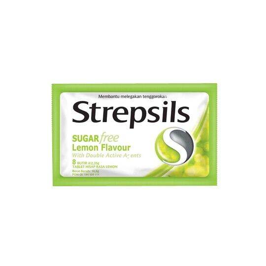 STREPSIL SUGAR FREE LEMON FLAVOUR | PERMEN PELEGA TENGGOROKAN | Lazada ...