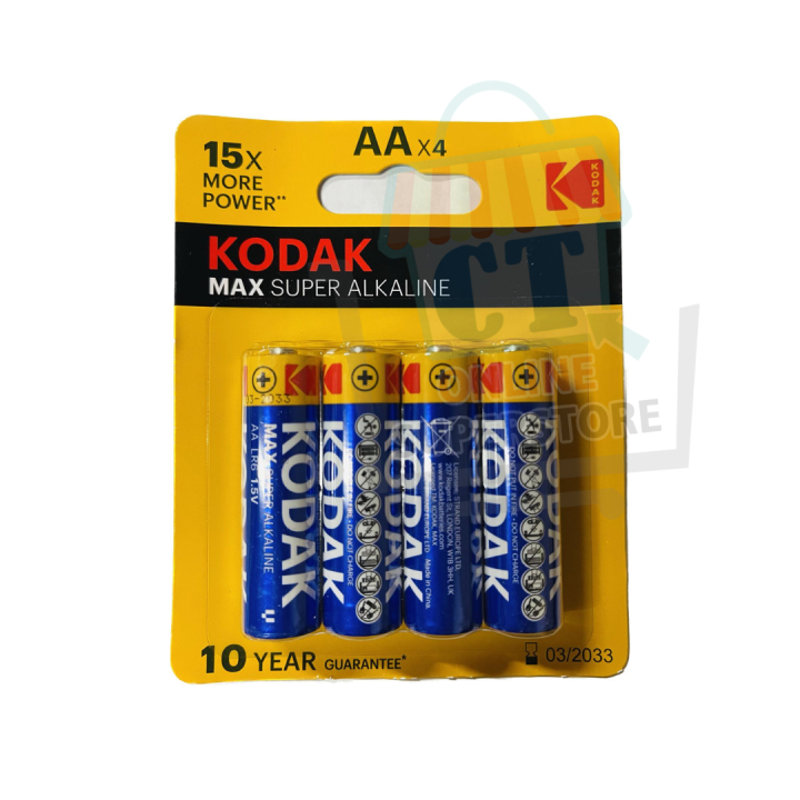 Kodak Max Super Alkaline Double AA Battery (Pack of 4) | Lazada PH