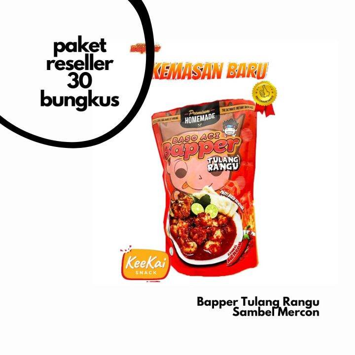 Bakso aci Tulang Rangu Sambel Mercon Paket Reseller 30 Bungkus Basoaci ...