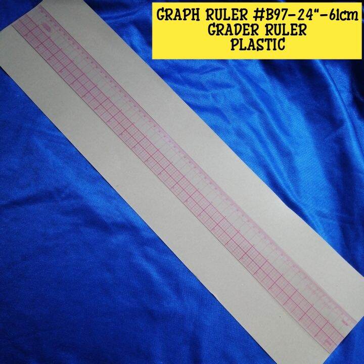 RULER/GRAPH RULER B97-24"-61CM GRADER RULER TRANSPARENT PLASTIC | Lazada PH