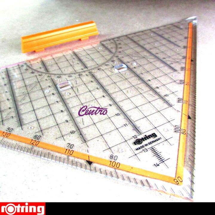 Rotring Triangle Ruler Penggaris Segitiga Pegangan Centro 32cm Asli ...
