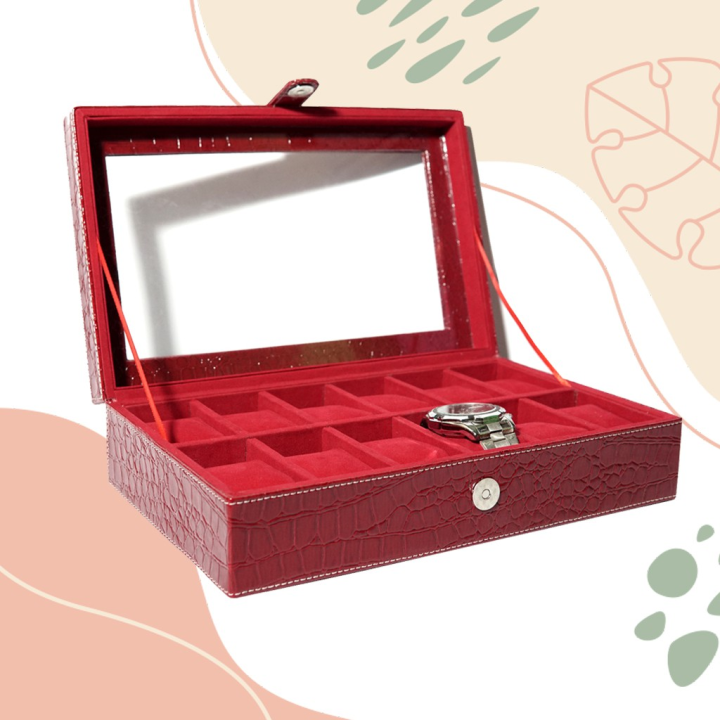 Kotak Tempat Jam Tangan Isi 12 / Box Jam / Watch Box Full Motif ...