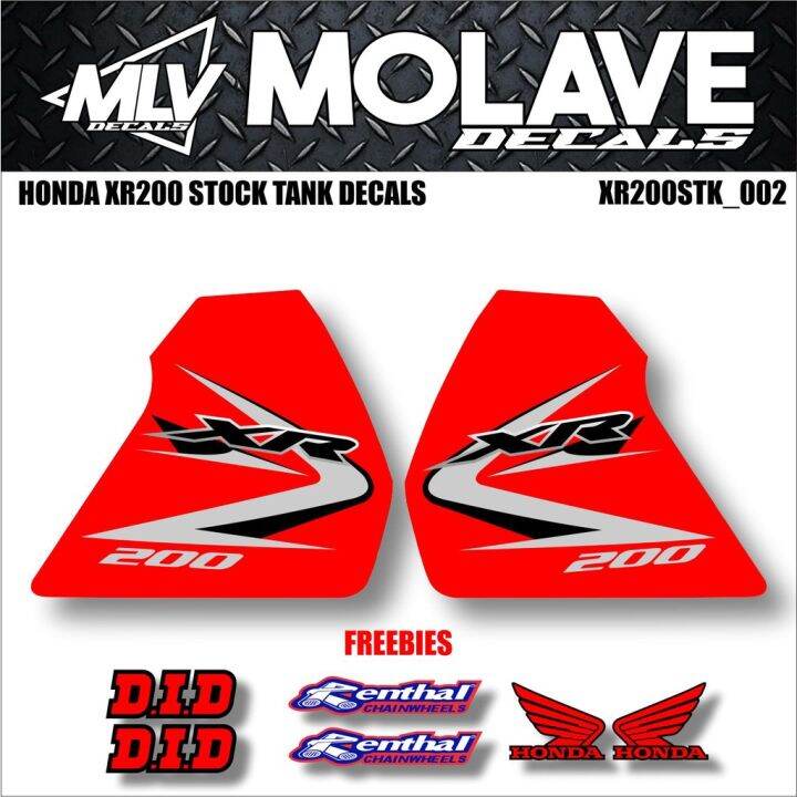 立即发货 HONDA XR200 STOCK TANK DECALS | XR200STK02 | Lazada PH