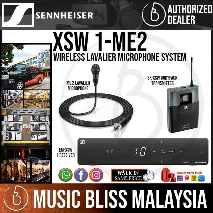 Sennheiser XSW 1-ME2 Wireless Lavalier Microphone System with ME 2 ...