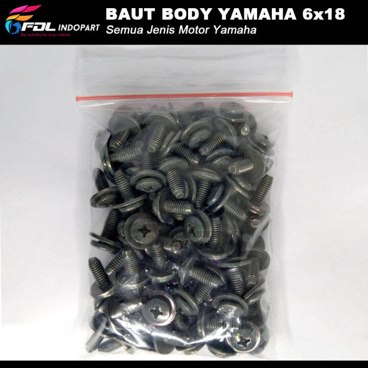 1 Pak Baut Body Yamaha 6x18 / Baut Body / Baut Body Motor Yamaha ...