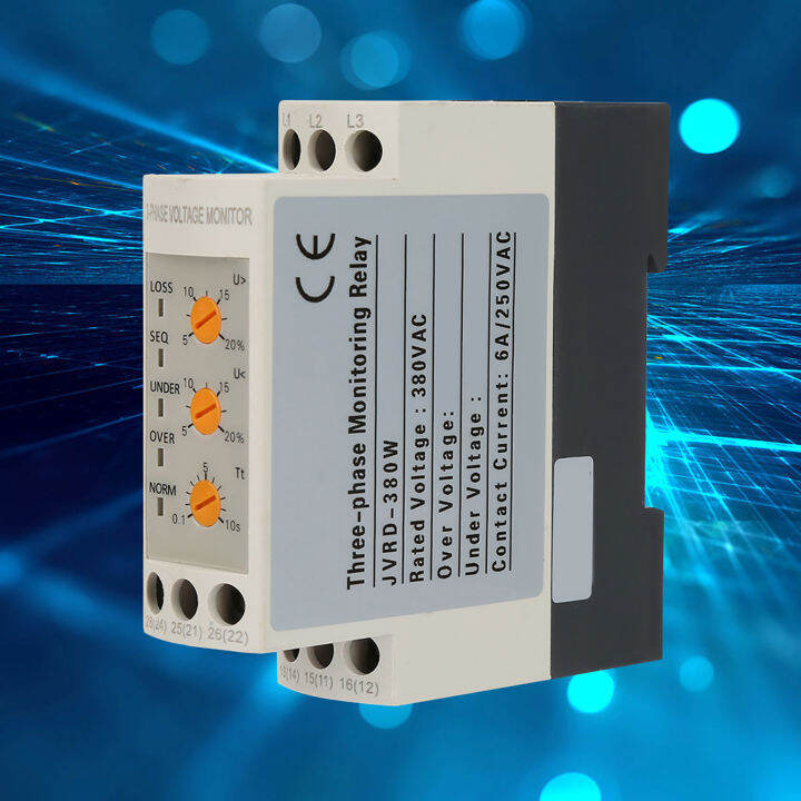 Zerone JVRD-380W Adjustable Circuit Voltage Protector Three Phase Over ...