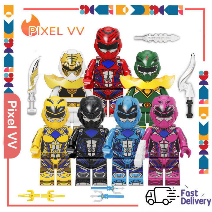 Mighty Morphin Power Rangers Minifigures Aisha Campbell Billy Cranston ...