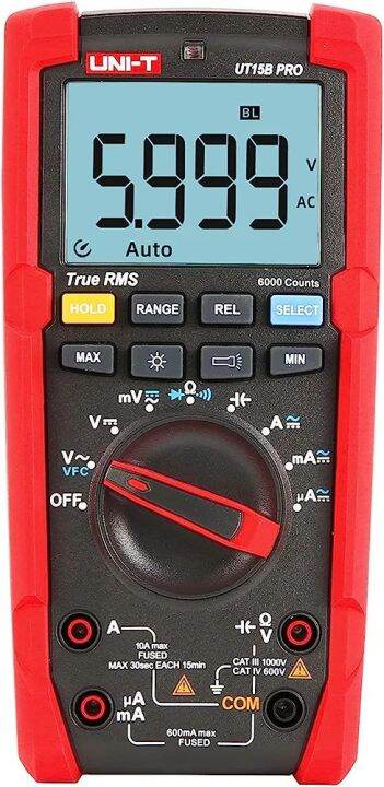 UNI-T UT15B PRO ดิจิตอลมัลติมิเตอร์ มัลติมิเตอร์ มิเตอร์วัดไฟ โอมป์ ...