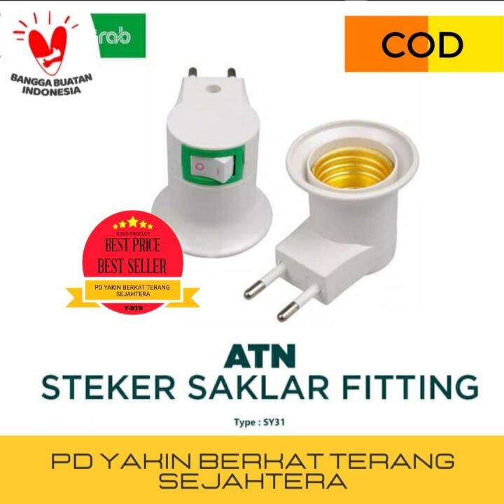 FITTING LAMPU LINUX DENGAN COLOKAN STEKER dan SAKLAR | Lazada Indonesia