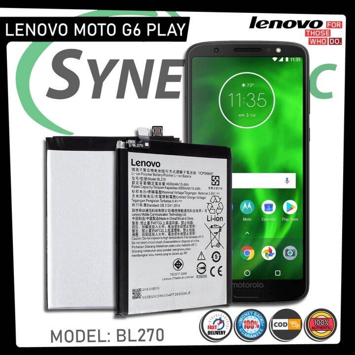 Original Moto G6 Play, K6 Note Battery Original, Model: BL270 (ORIGINAL ...