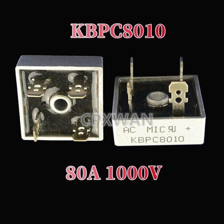 2pcs KBPC8010 rectifier bridge stack 80A/1000V high current high ...