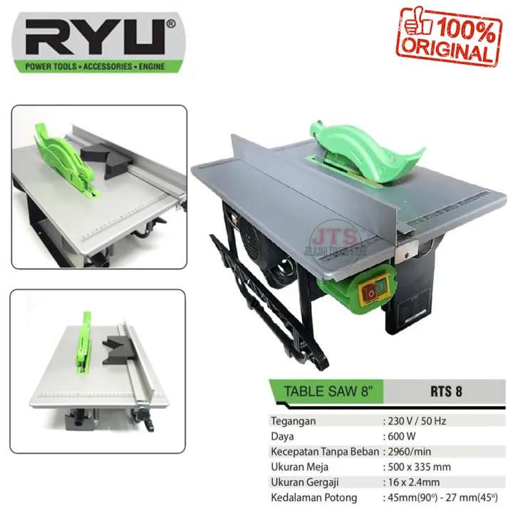MODERN Mesin Table Saw Gergaji Listrik Meja Duduk 8 Inch M-608 Termasuk ...