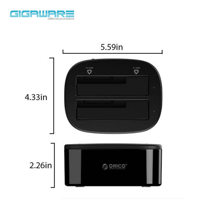Gigaware ORICO 6228US3 Dual-bay Hard Drive HDD Enclosure Docking ...